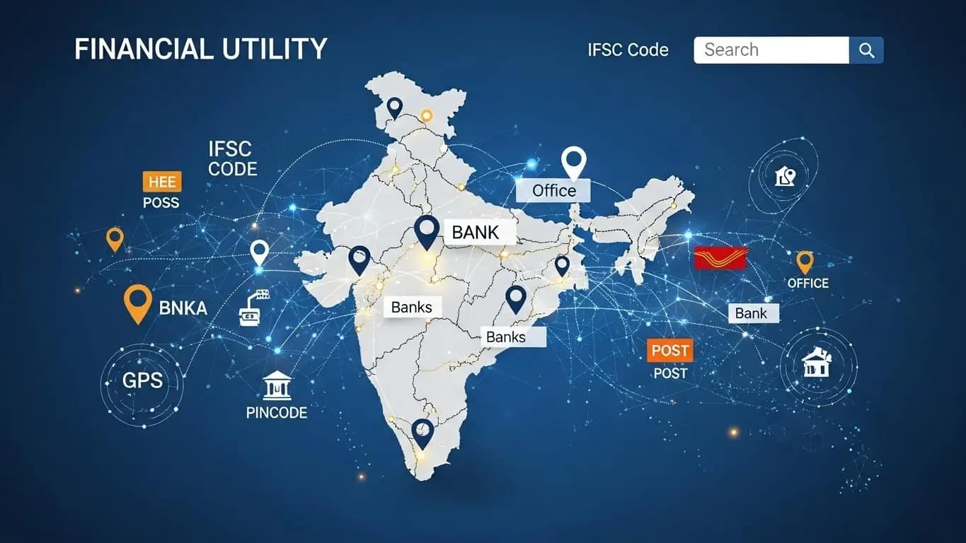 IFSC Code Finder & Pincode Search – Smart India Banking Util